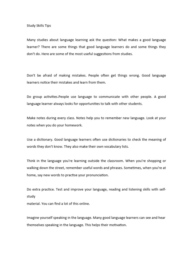 Reading Comprehension - Study Skills Tips | PDF | Study Skills | Learning Reading Comprehension - Study Skills Tips | PDF | Study Skills | Learning