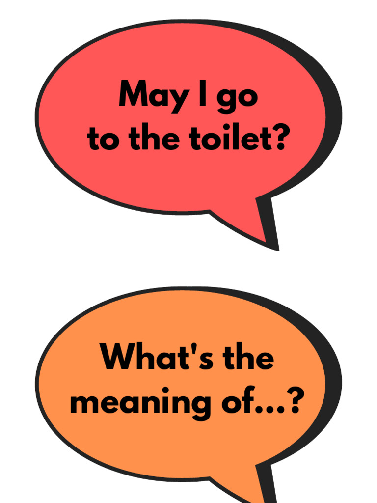 Classroom Language Speech Bubbles Posters | PDF