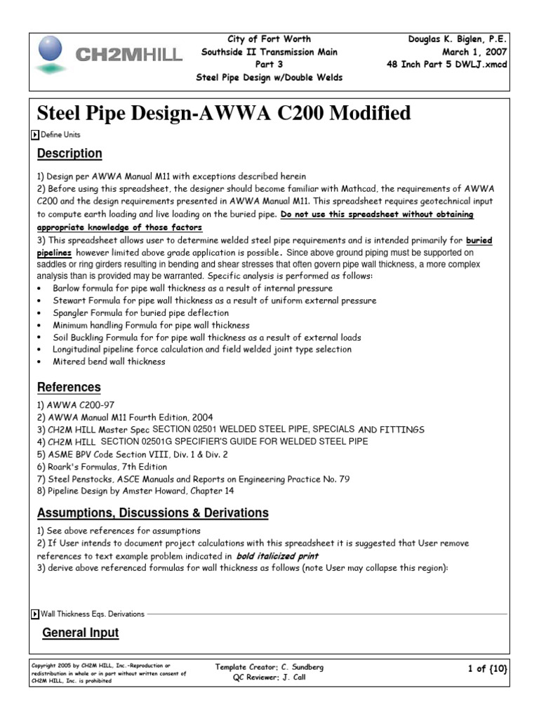 48 Inch Steel Pipe Struct Design | PDF | Pipe (Fluid Conveyance ...