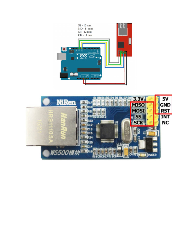 w5500 Arduino Connections | PDF