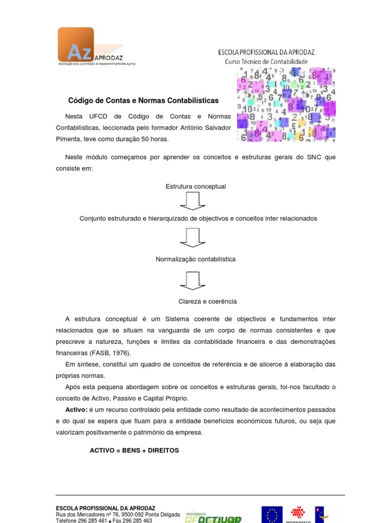 Codigo de Contas e Normas Contabilisticas | PDF | Balancete | Passivo ...