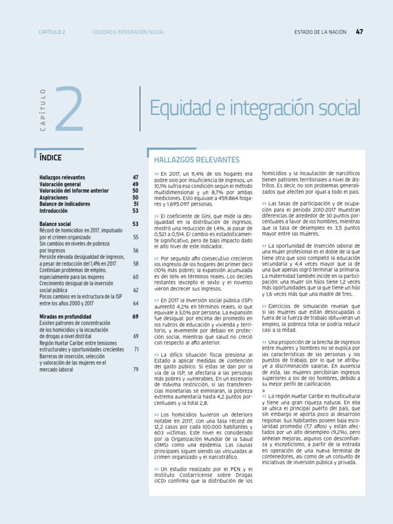 Capitulo 2 Equidad Integracion Social 2018 | PDF | Pobreza | Pobreza e ...