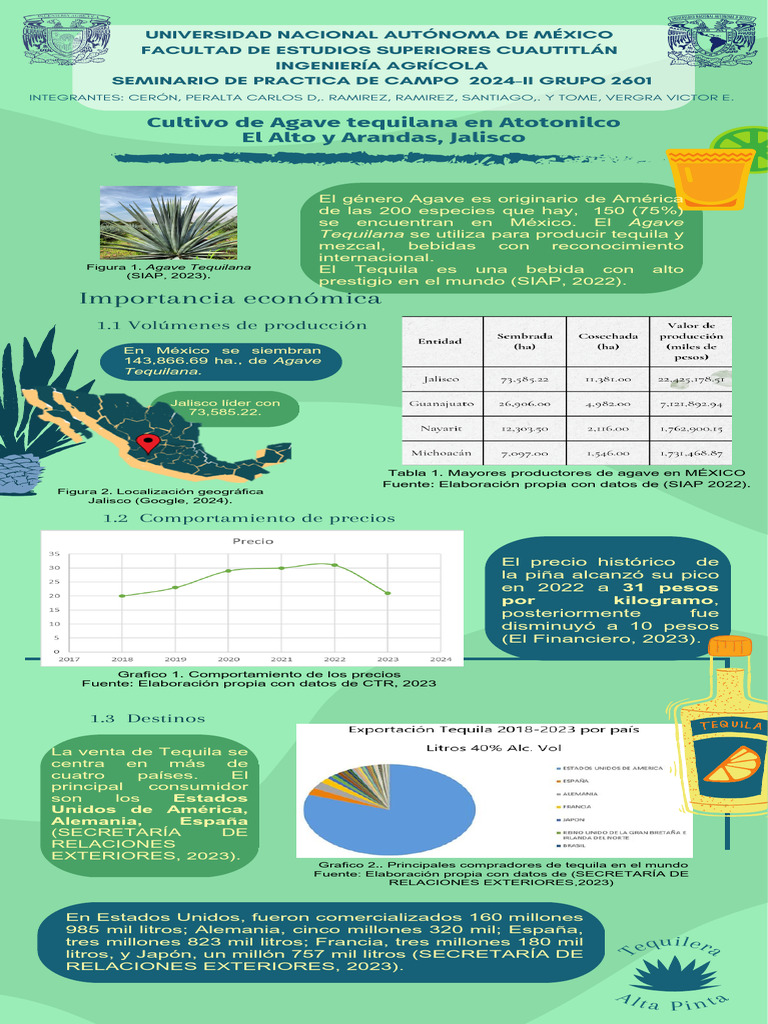 Infografía - Sistema de Producción Cultivo de Agave Tequilana. | PDF ...