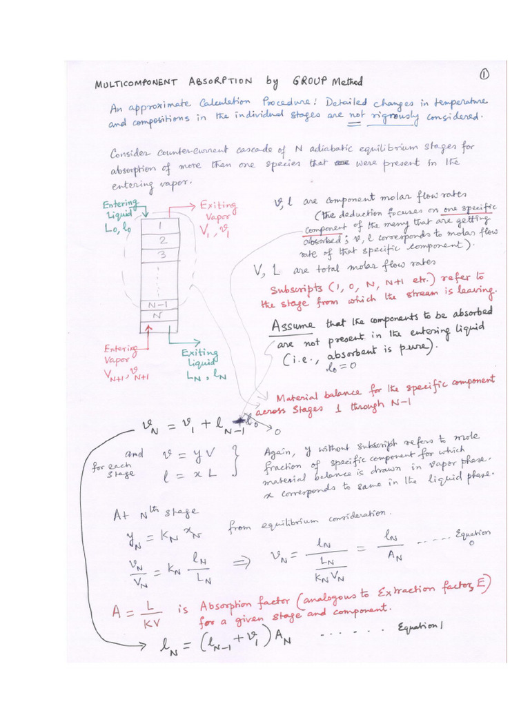 Multicomponent Absorption (Approximate Method) | PDF