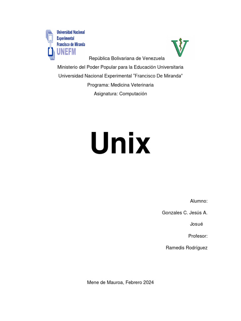 Unix | PDF | Unix | Archivo de computadora