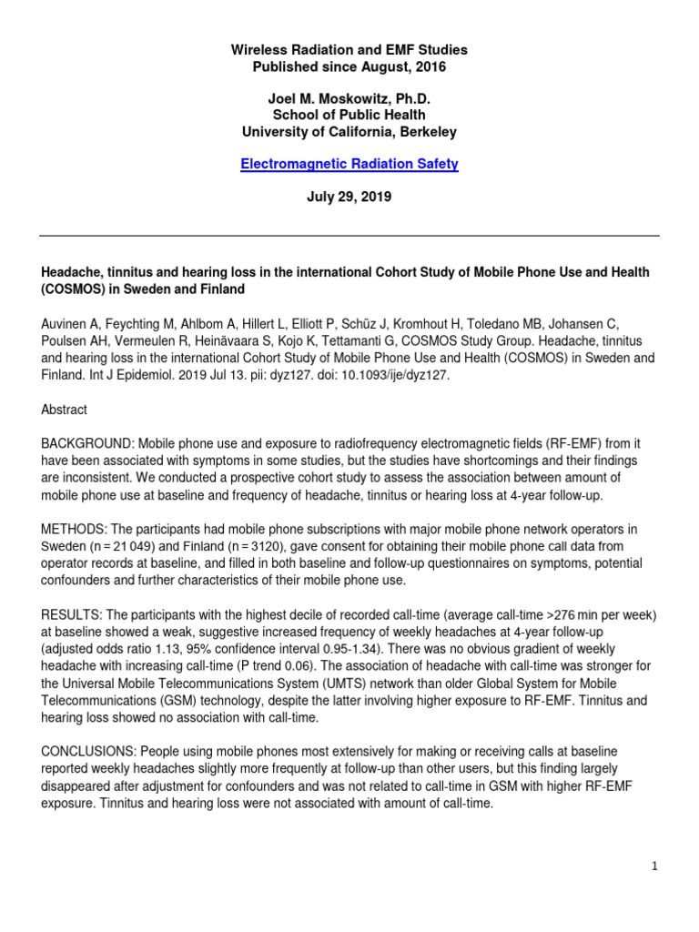 Emf Papers | PDF | Waves | Superoxide Dismutase