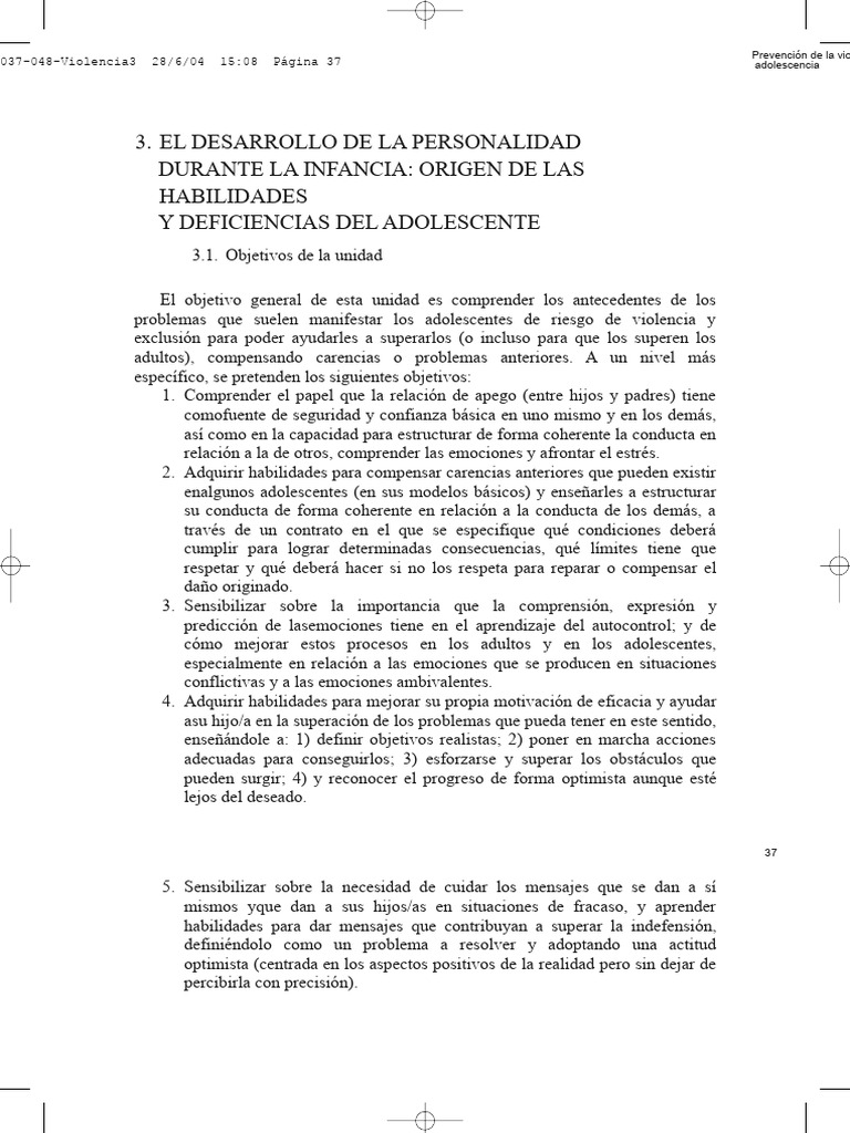 Lectura 1 -EL DESARROLLO DE LA PERSONALIDAD DURANT_230614_165700 | PDF ...