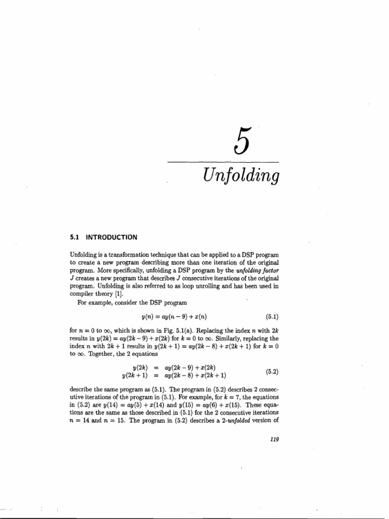 Chapter5 Unfolding Parhi Book | PDF | Digital Signal Processing | Theoretical Computer Science