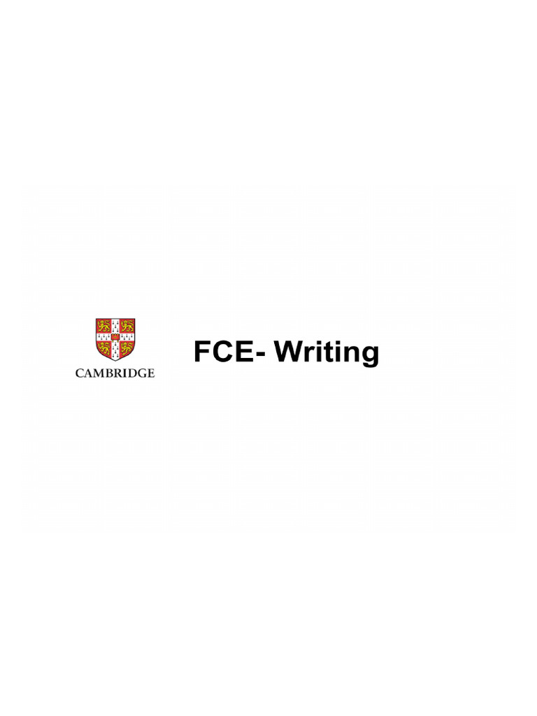 FCE Writing Examples | PDF