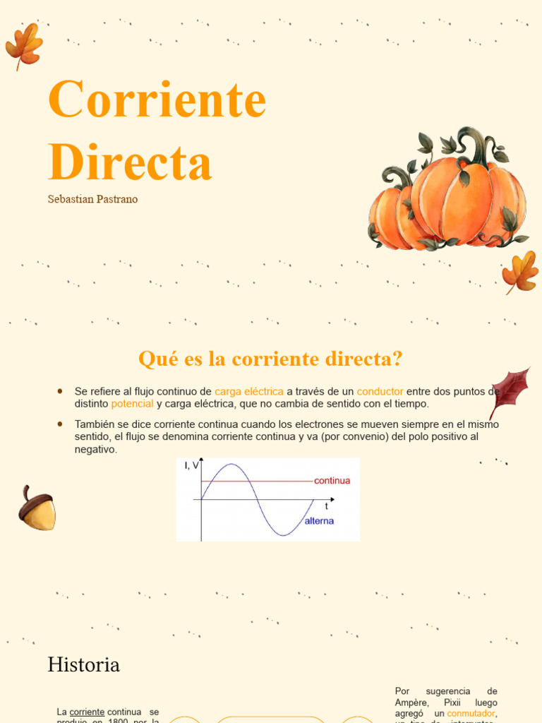 presentación Corriente Directa | PDF | Corriente continua | Ingenieria ...