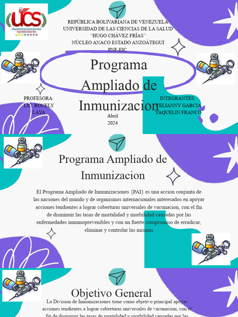 Programa de Inmunización en Venezuela | PDF | Vacunas | Sistema inmune