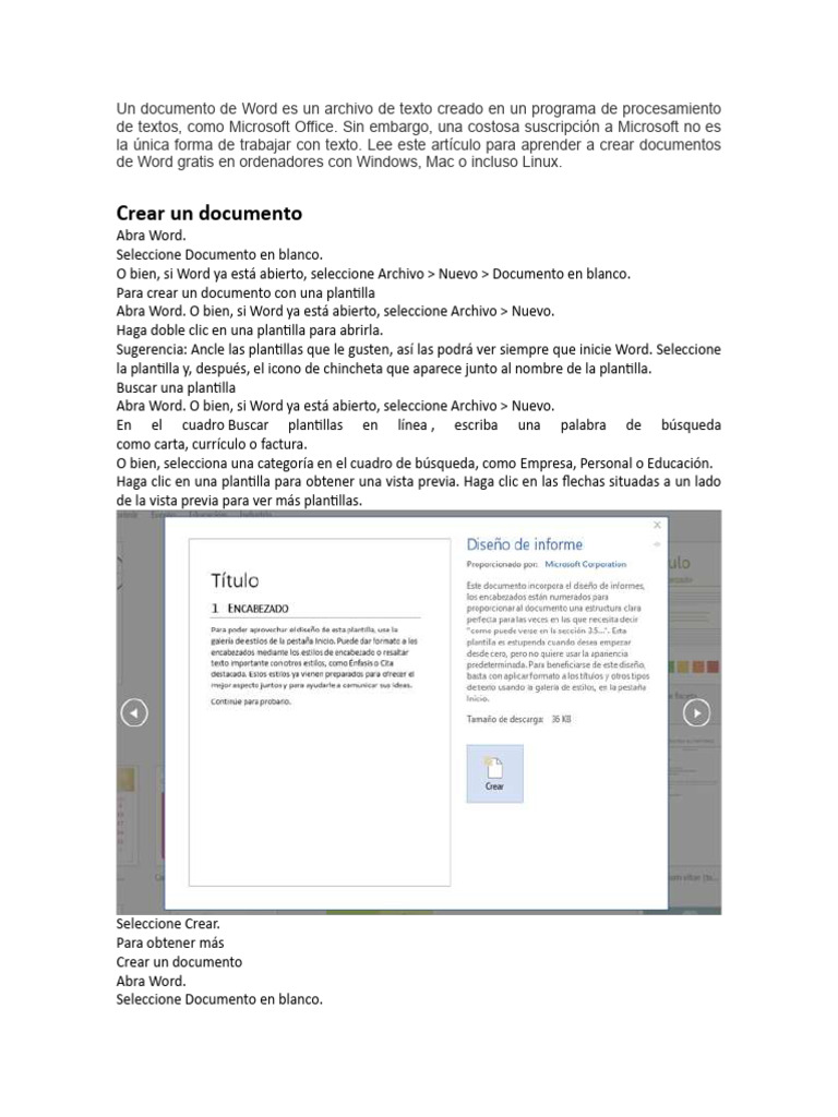 Crear Documento de Word | PDF
