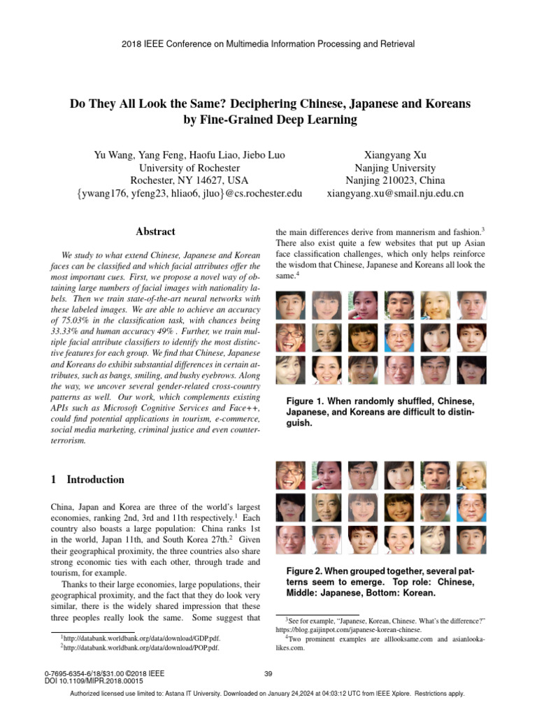 Do They All Look The Same Deciphering Chinese Japanese and Koreans by Fine-Grained Deep Learning ...