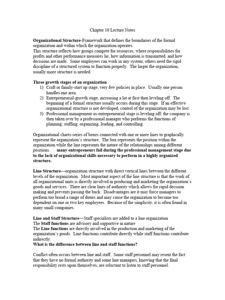 Chapter 10 Structure | PDF | Sales | Outsourcing