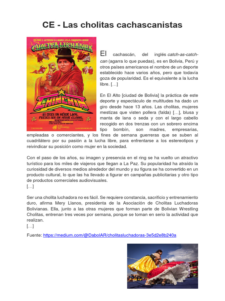 18-Las Cholitas Cachascanistas | PDF | Bolivia