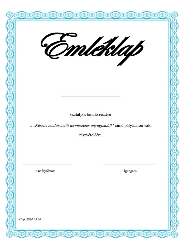 Emléklap | PDF