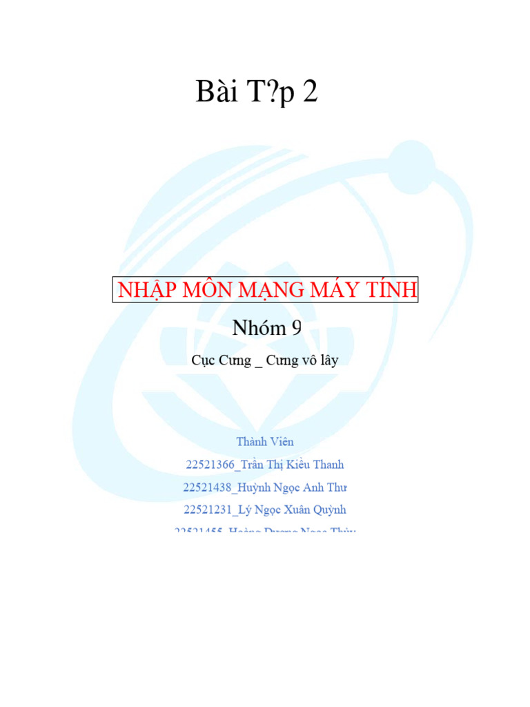 It005.013 - Nhóm9 - Bài Tập 2 | PDF