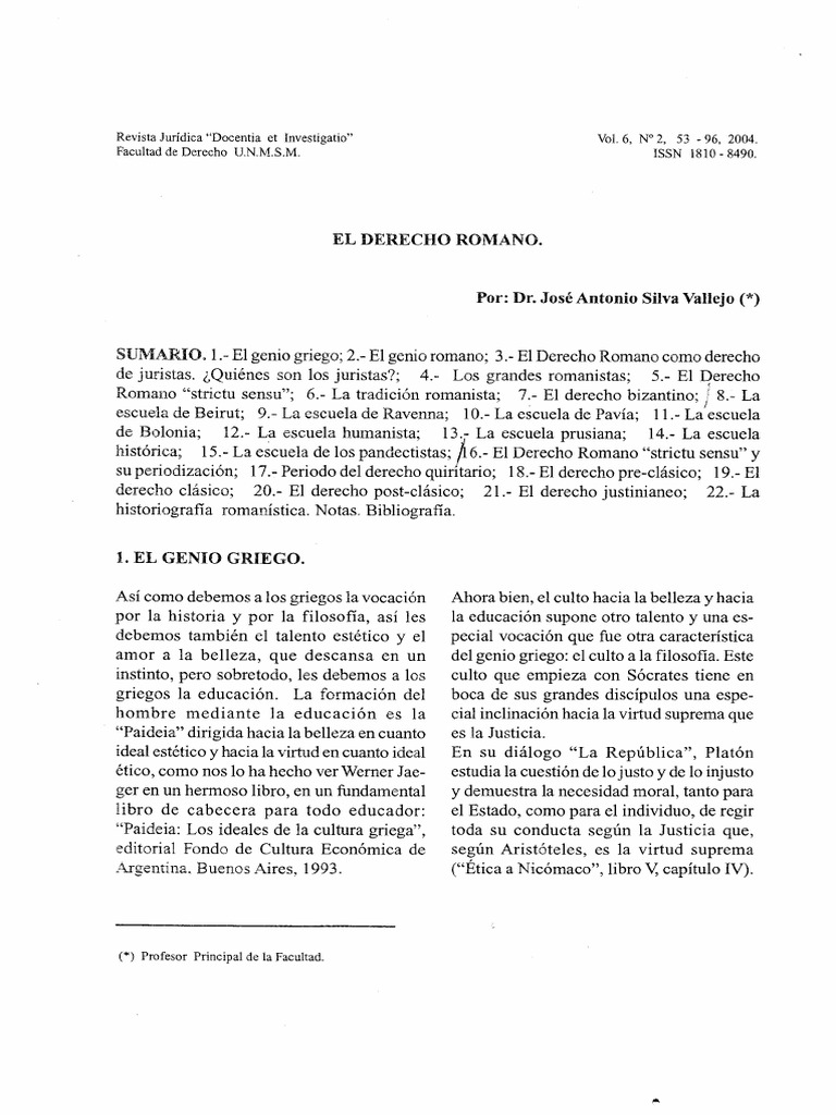 Derecho Romano_Silva Vallejo (1) | PDF