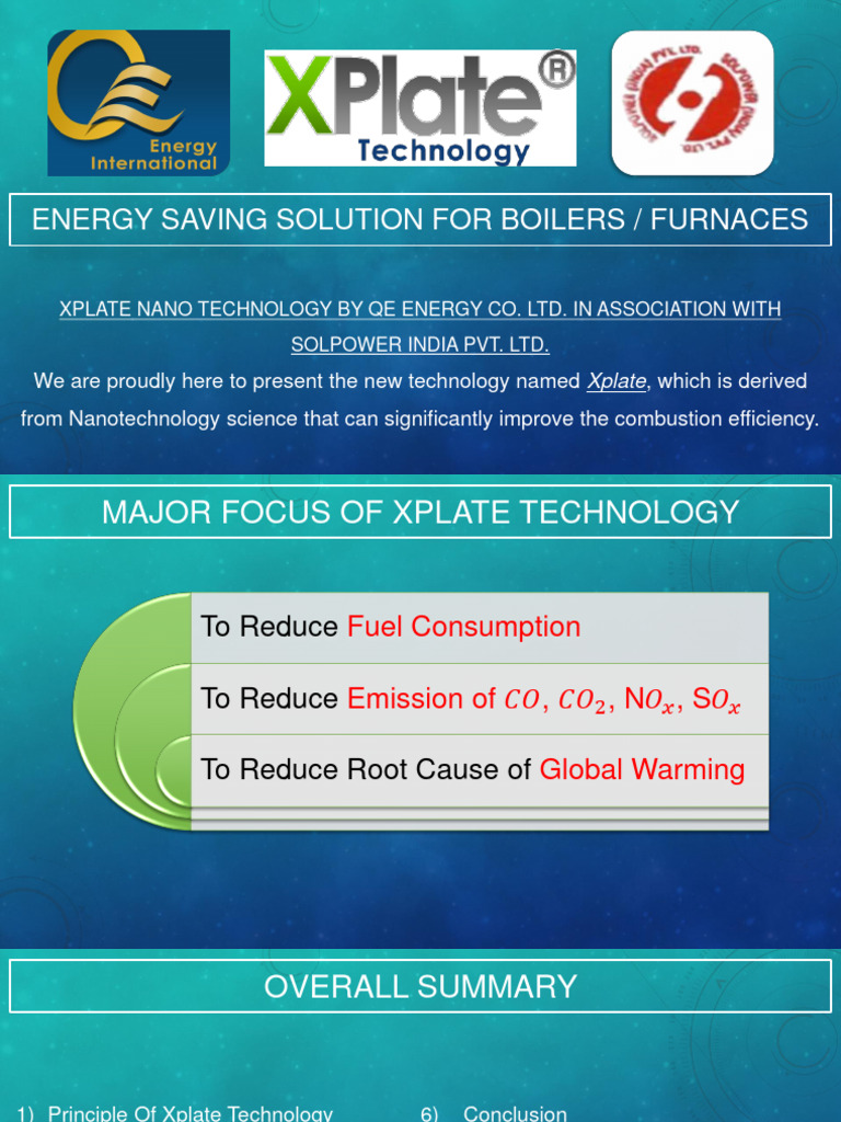 Xplate PPT Final PDF | PDF | Combustion | Carbon Dioxide