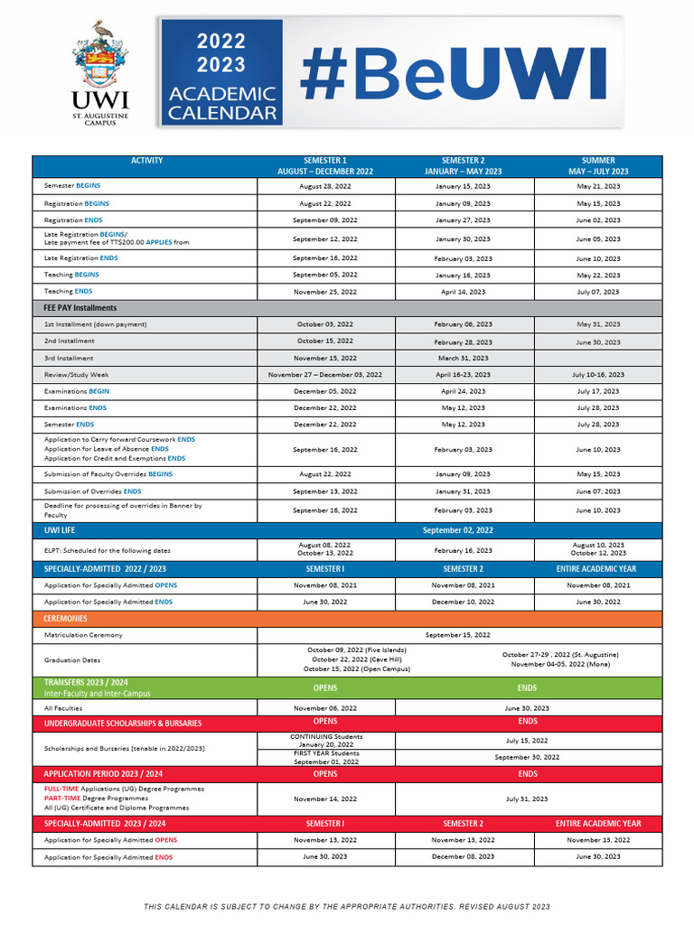 Academic Calendar | PDF | Academic Term | Academia