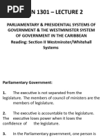 Westminster Model in Caribbean Politics | PDF | Parliament Of The ...
