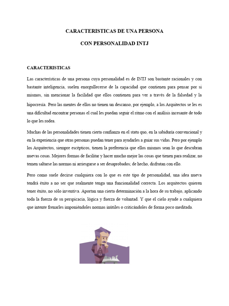 Caracteristicas Persona Intj | PDF