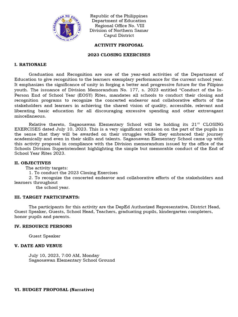 Activity Proposal | PDF