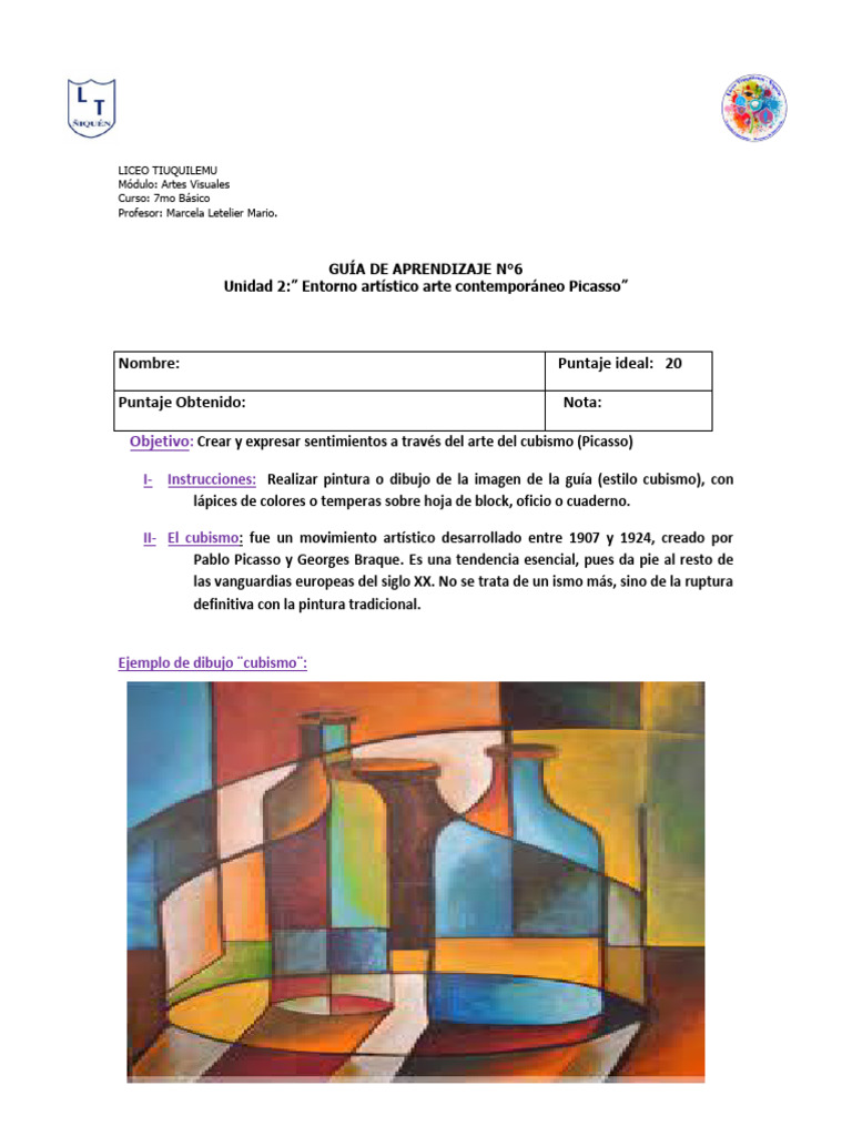 2021 Guia 6 Artes Visuales 7mo Basico | PDF