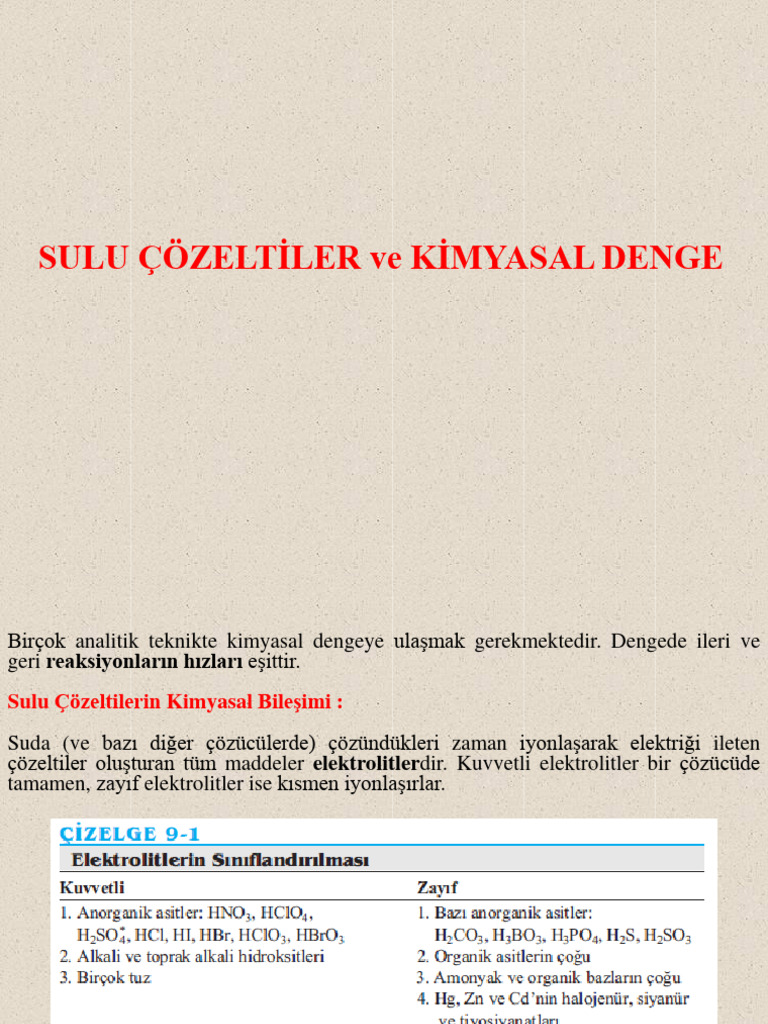 Anali̇ti̇k Ki̇mya 2.ders | PDF