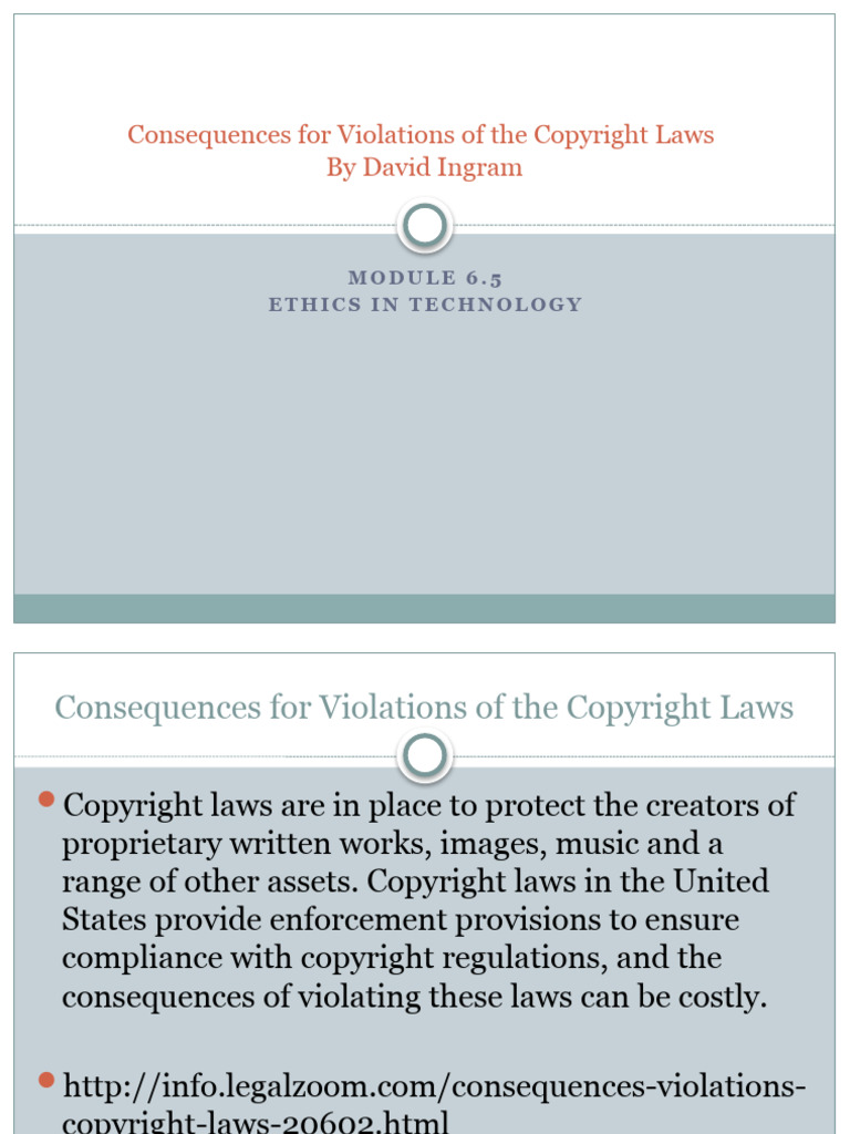 Consequences of Violation of Copyright Laws 6.5 | PDF | Copyright ... Consequences of Violation of Copyright Laws 6.5 | PDF | Copyright ...