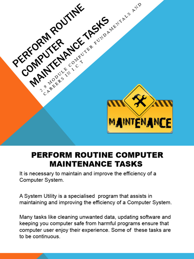Essential Computer Maintenance Tasks | PDF | Computer Virus | Antivirus ...