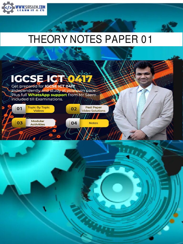 Igcse Ict 0417 Theory Notes | PDF | Read Only Memory | Computer Hardware