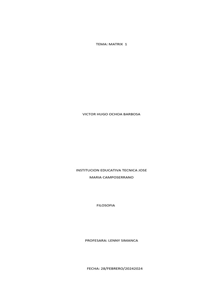 Matrix 1 | PDF
