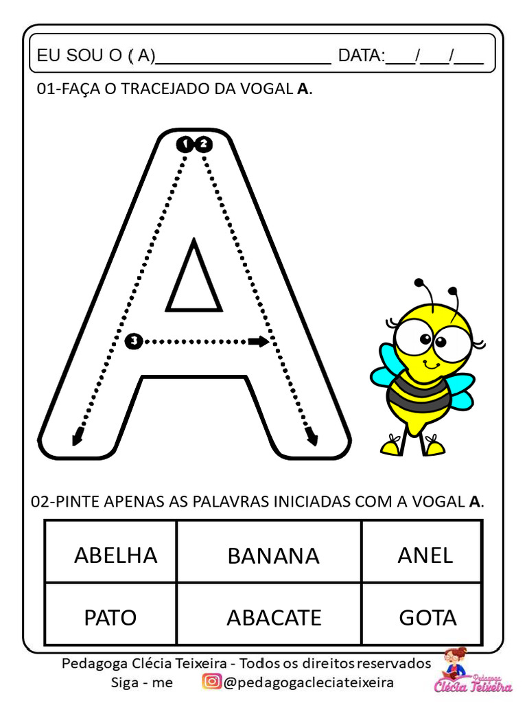 Letras Com Tracejado Colorido 24 | PDF | Fruta | Frutas comestíveis