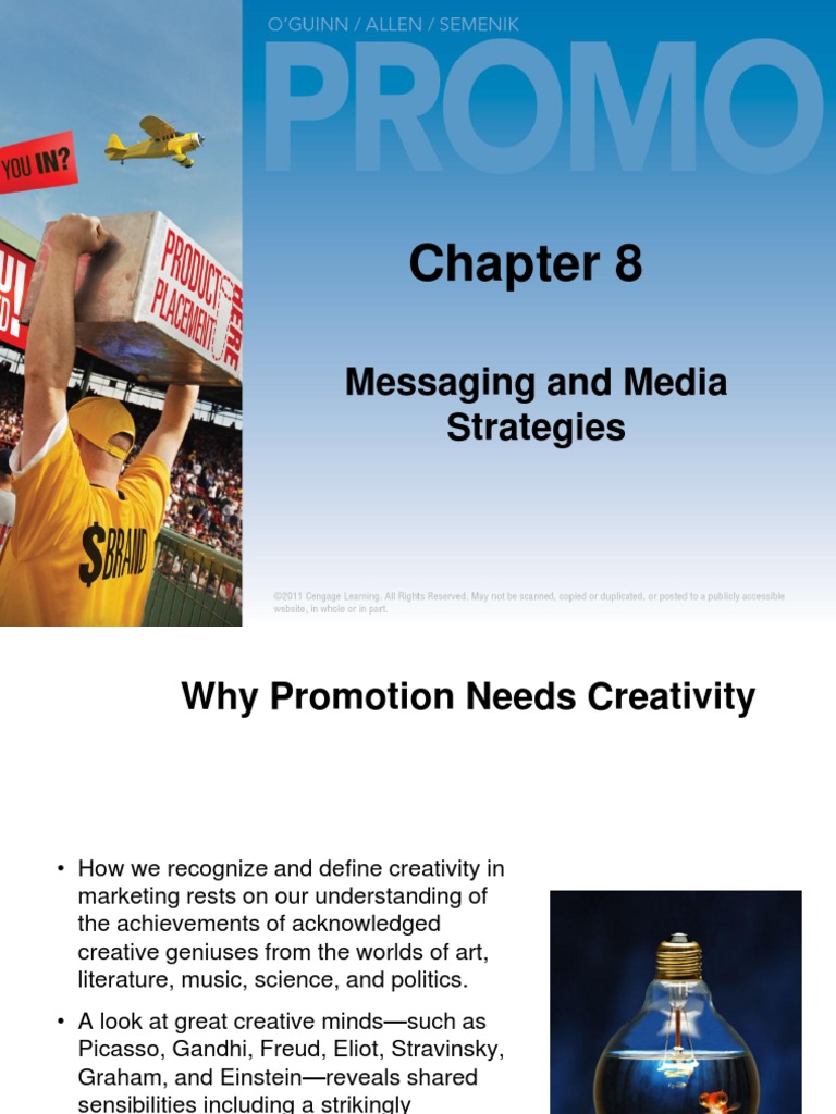 Chapter Eight Outline | PDF | Creativity | Advertising