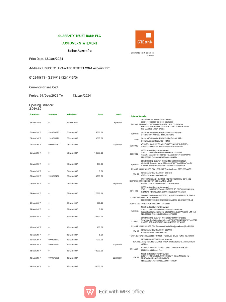 My Bank Statement | PDF | Cash | Automated Teller Machine