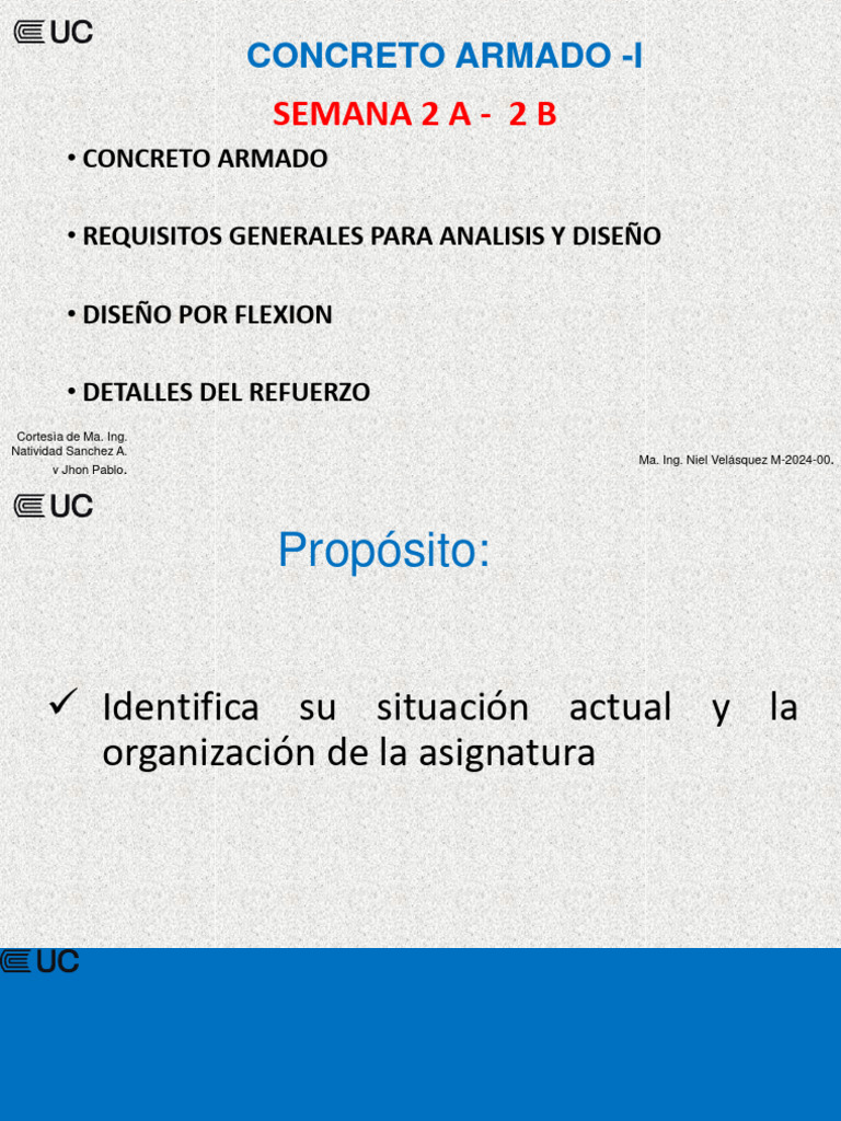 2.0 Semana 2a-2b - Ca-1 - 2024-00 | PDF | Hormigón | Acero