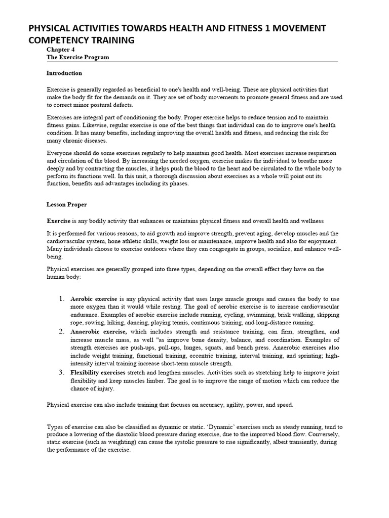 Chapter 4 PATHFIT 1 | PDF | Physical Fitness | Strength Training