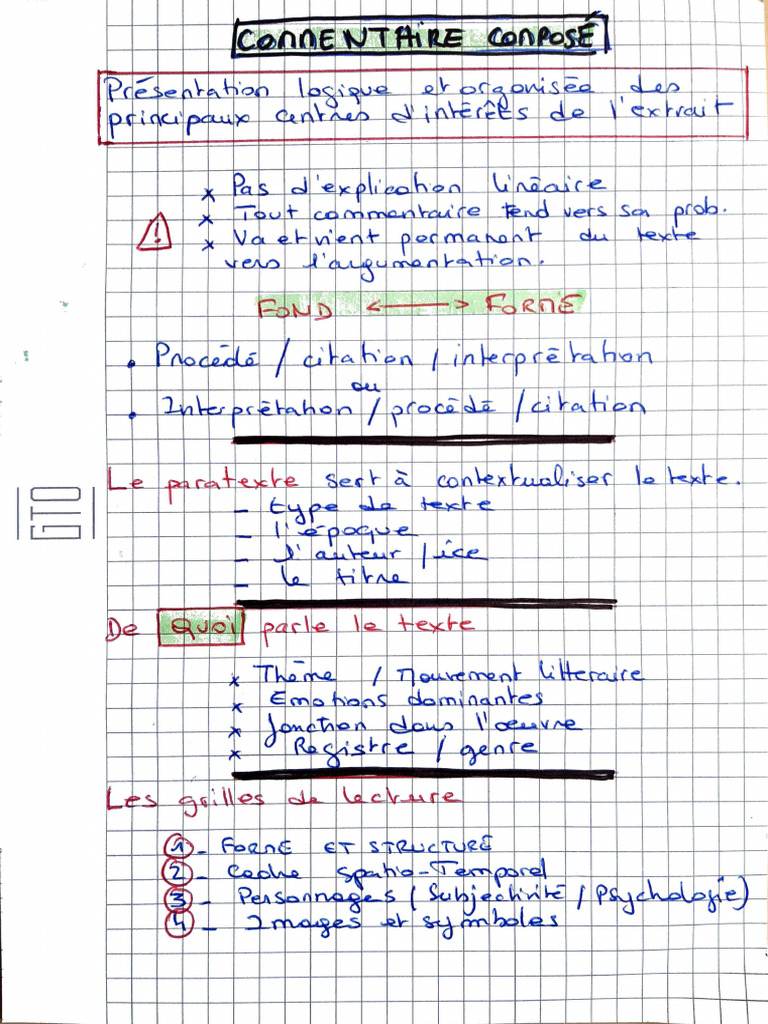 Fiche Commentaire Compose | PDF
