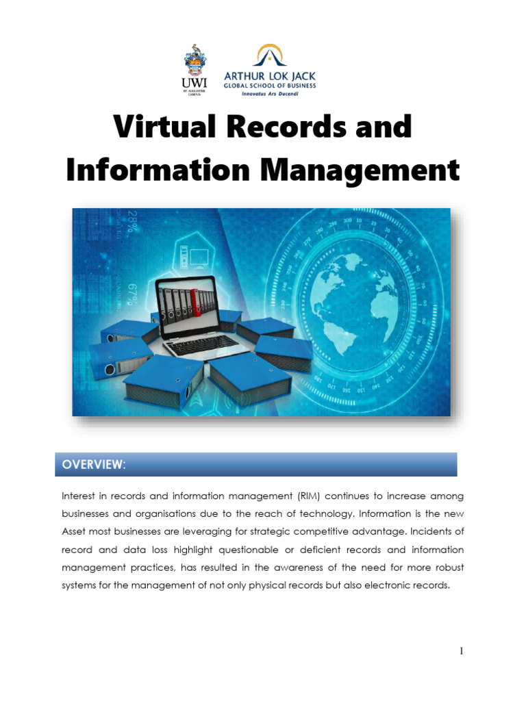 Outline - Virtual Records and Information Management - April 2024 | PDF ...