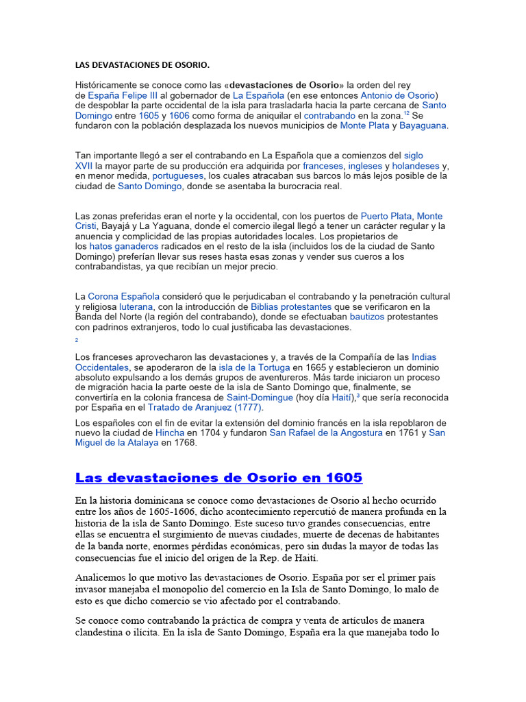 Las Devastaciones de Osorio | PDF | Ciencias sociales | Viajes y turismo