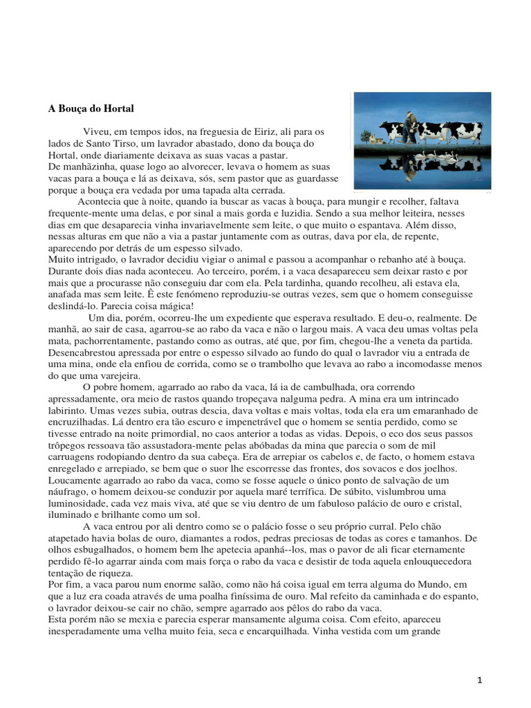 Ficha 9 - Lenda - Bouca Do Hortal | PDF