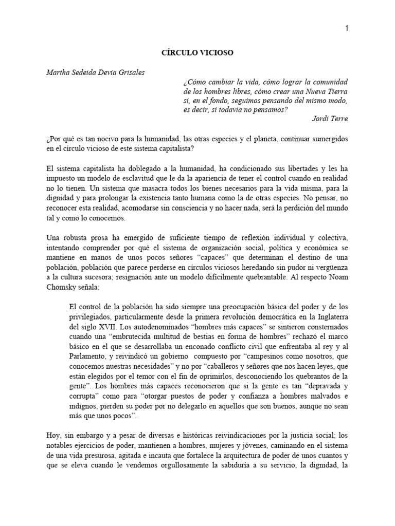 Círculo Vicioso | PDF | Capitalismo