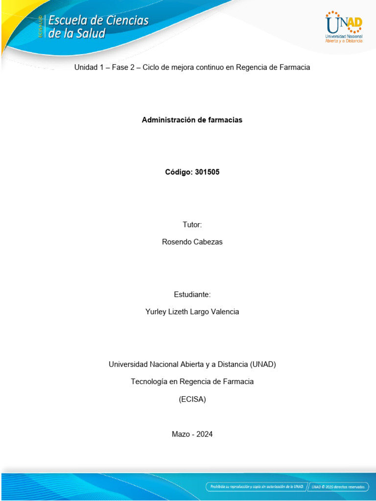 Administración en Farmacia Lizeth Valencia | PDF | Cadena de suministro ...