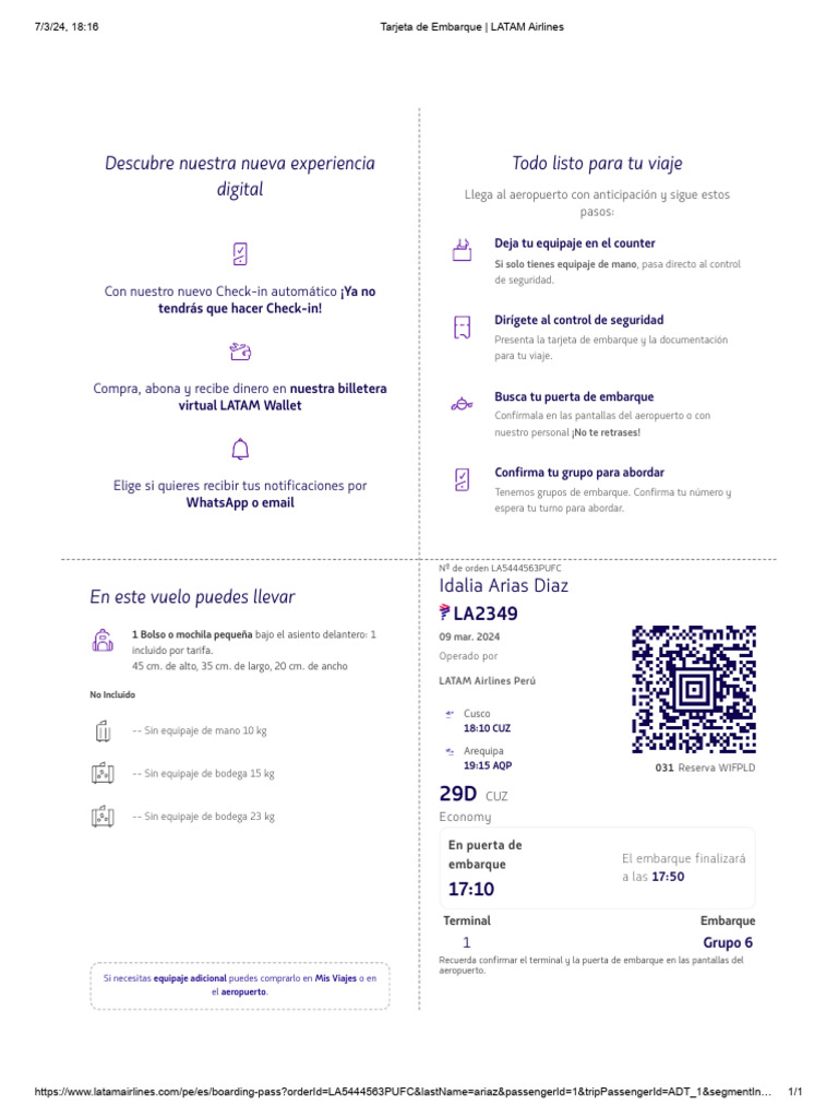 Idalia Arias Diaz (Cusco - Arequipa) | PDF | Aviación