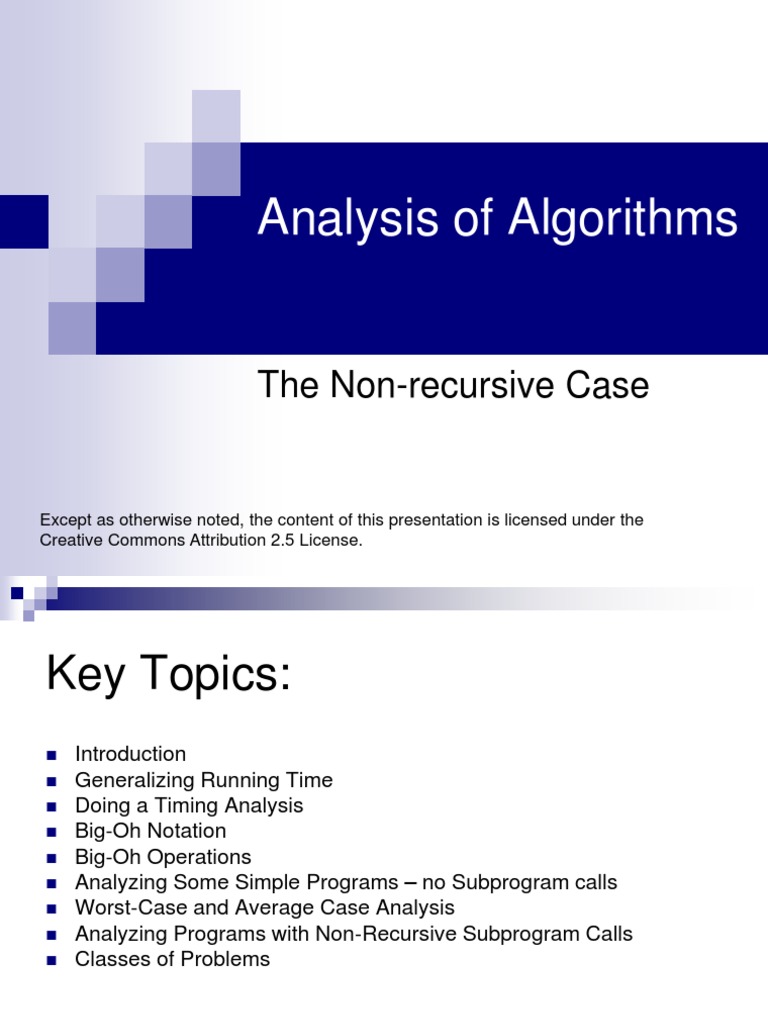 Analysis of Algorithms: The Non-Recursive Case | PDF | Mathematical Proof | Matrix (Mathematics)