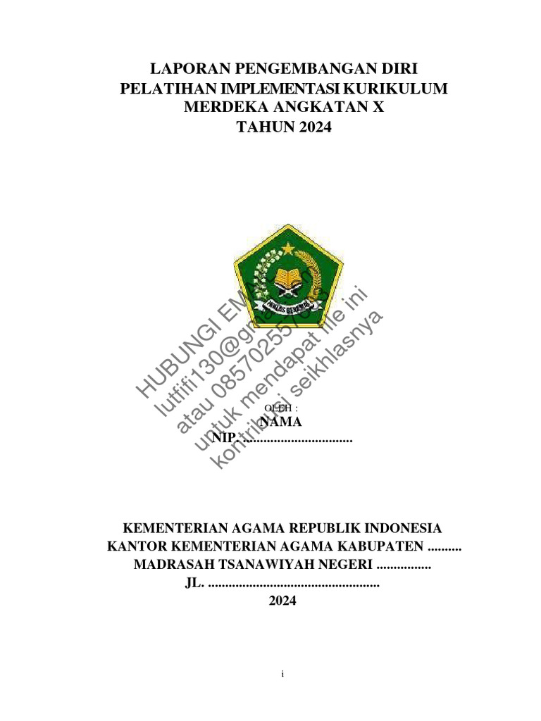 Laporan Pengembangan Diri Pelatihan Impl | PDF