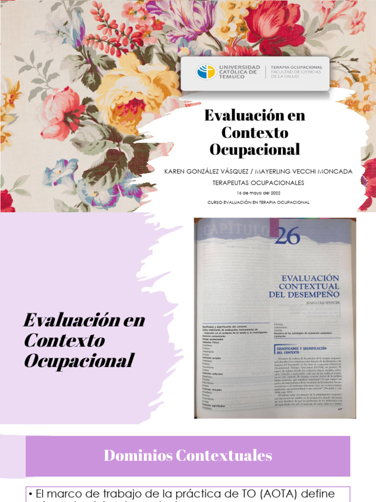 Evaluación en Contexto Ocupacional - Hora P | PDF | Accesibilidad ...