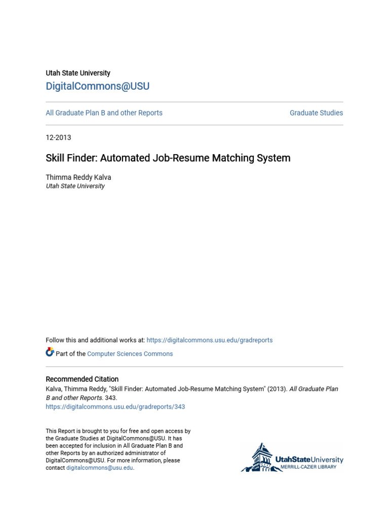 Skill Finder - Automated Job-Resume Matching System | PDF | Model–View–Controller | Use Case