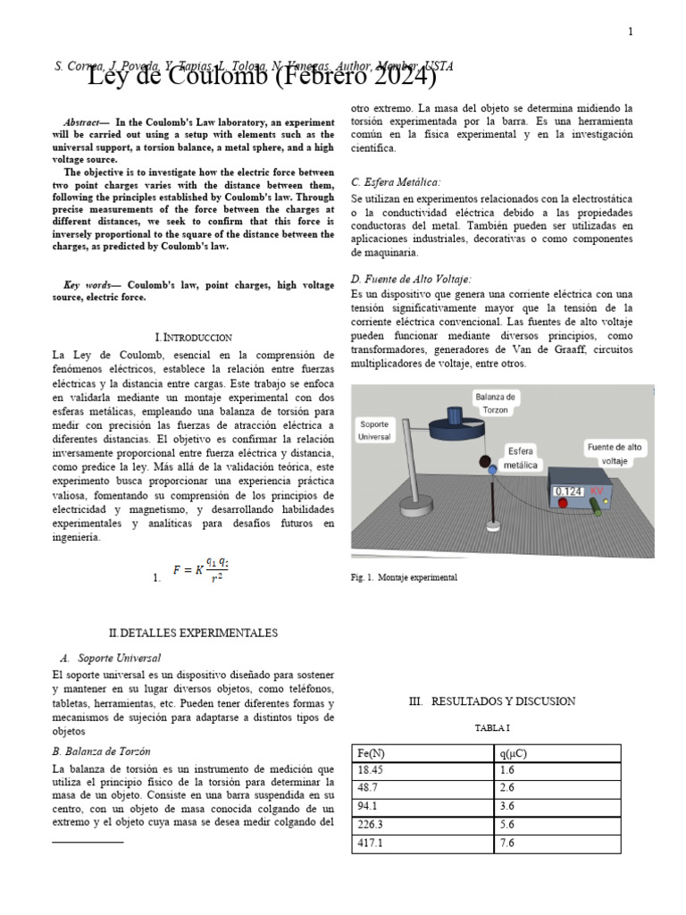 Ley Coulomb 2 | PDF | Fuerza | Ingenieria Eléctrica